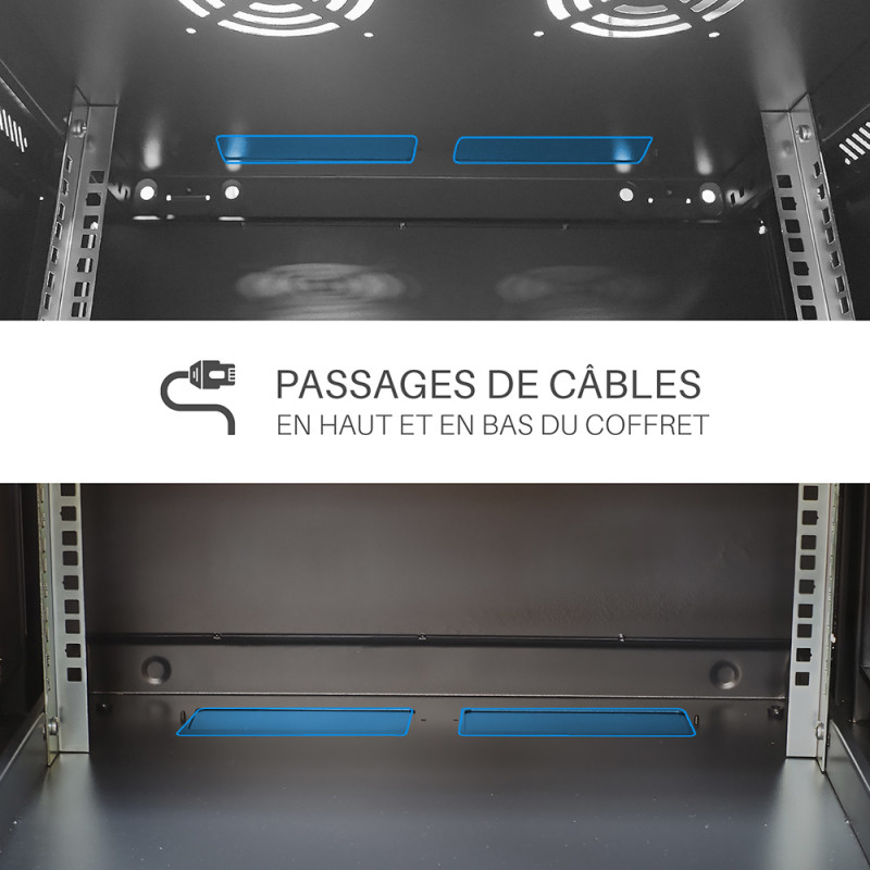 Baie informatique 12U 600x600 pro - Avetic, matériel installation réseau