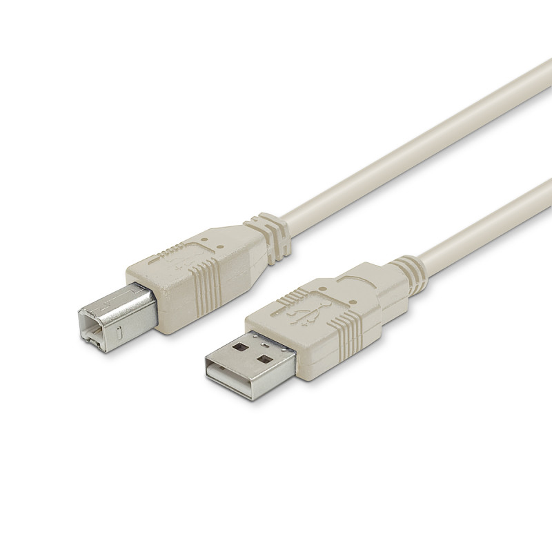 Câble imprimante USB-A mâle vers USB-B mâle 3,00 m Gris AVETIC.fr